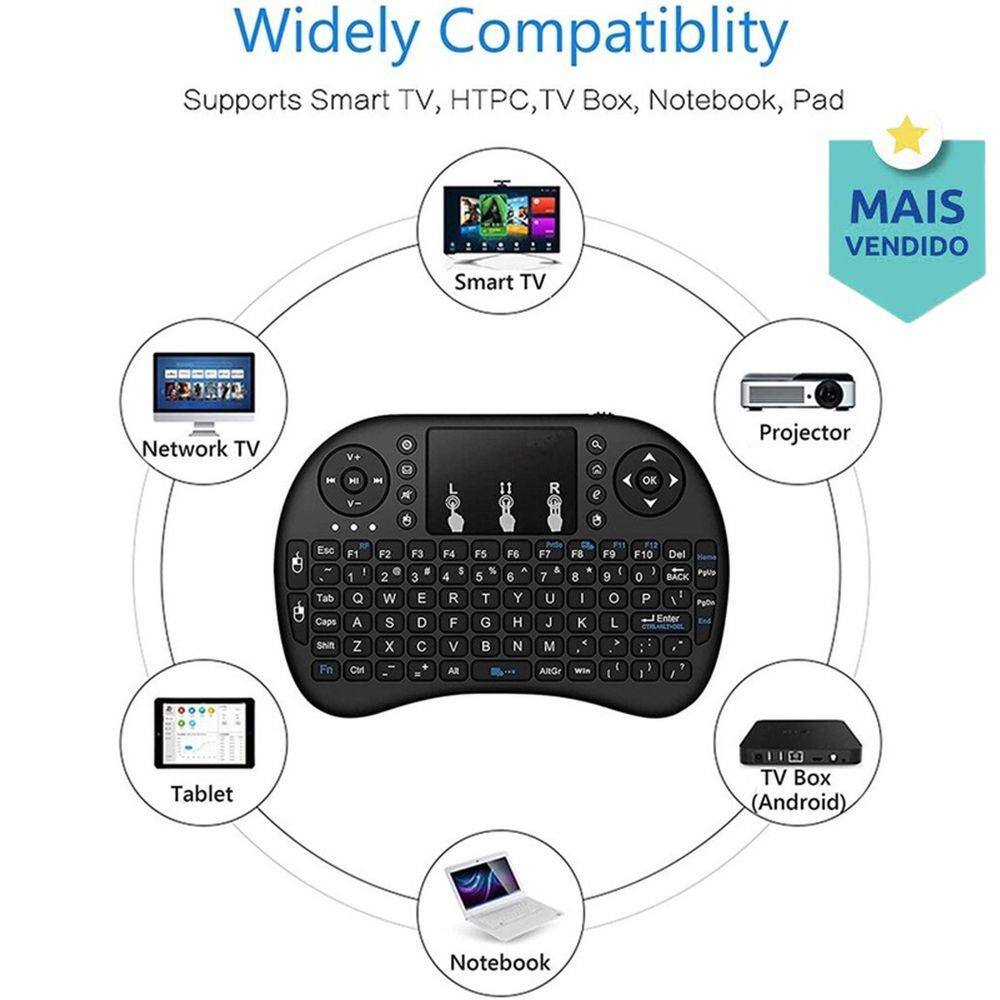 Tv box pro 4 com teclado | Extra