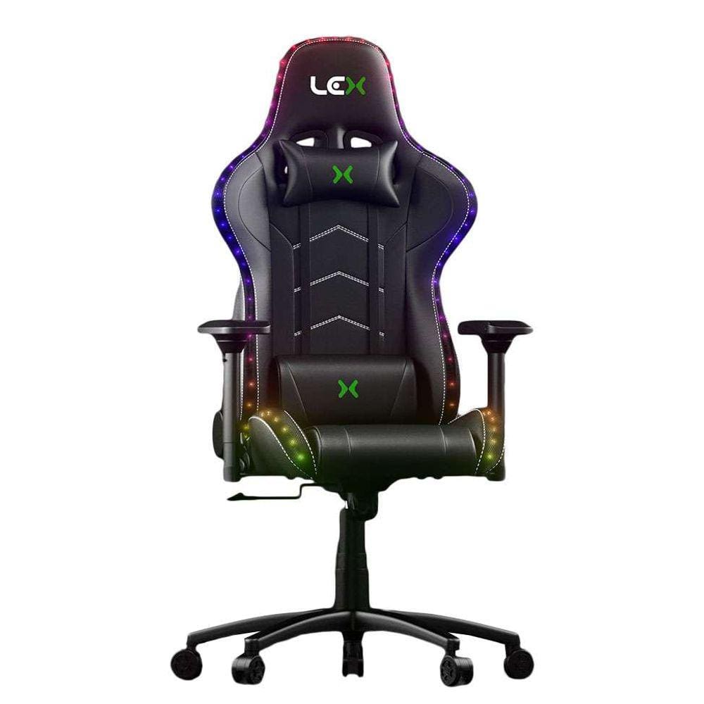 Cadeira gamer sn1 rgb preta | Extra