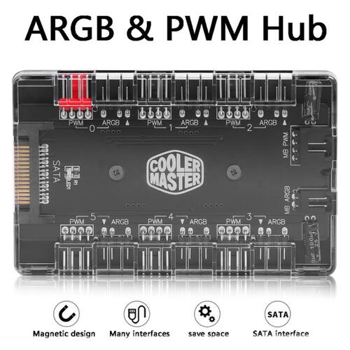 HUB controladora Aigo APC1 PWM ARGB 5v 3pin + controle / Pc Gamer ...
