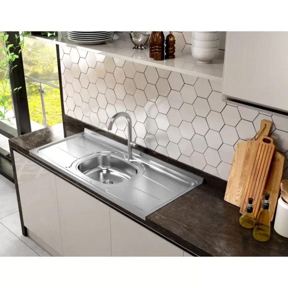 Gabinete madeira pia cozinha com pia inox | Black Friday Extra