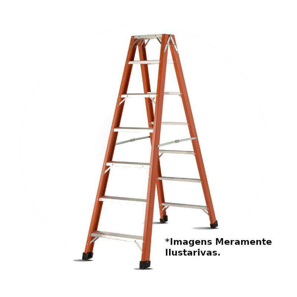 Escada fibra vidro duplo acesso 7 degraus | Extra