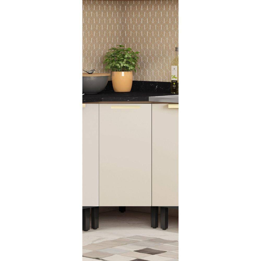 Balcao cozinha canto angular 1 porta em mdf com tampo porto itatiaia ...