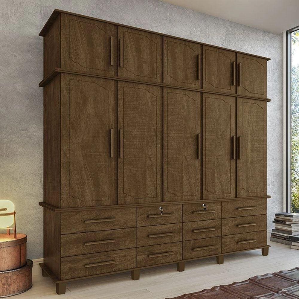 Guarda roupa com maleiro branco com porta correr casal maleiro | Extra