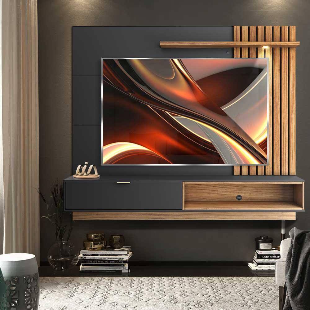 Painel suspenso tv 65 polegadas ripado co | Extra