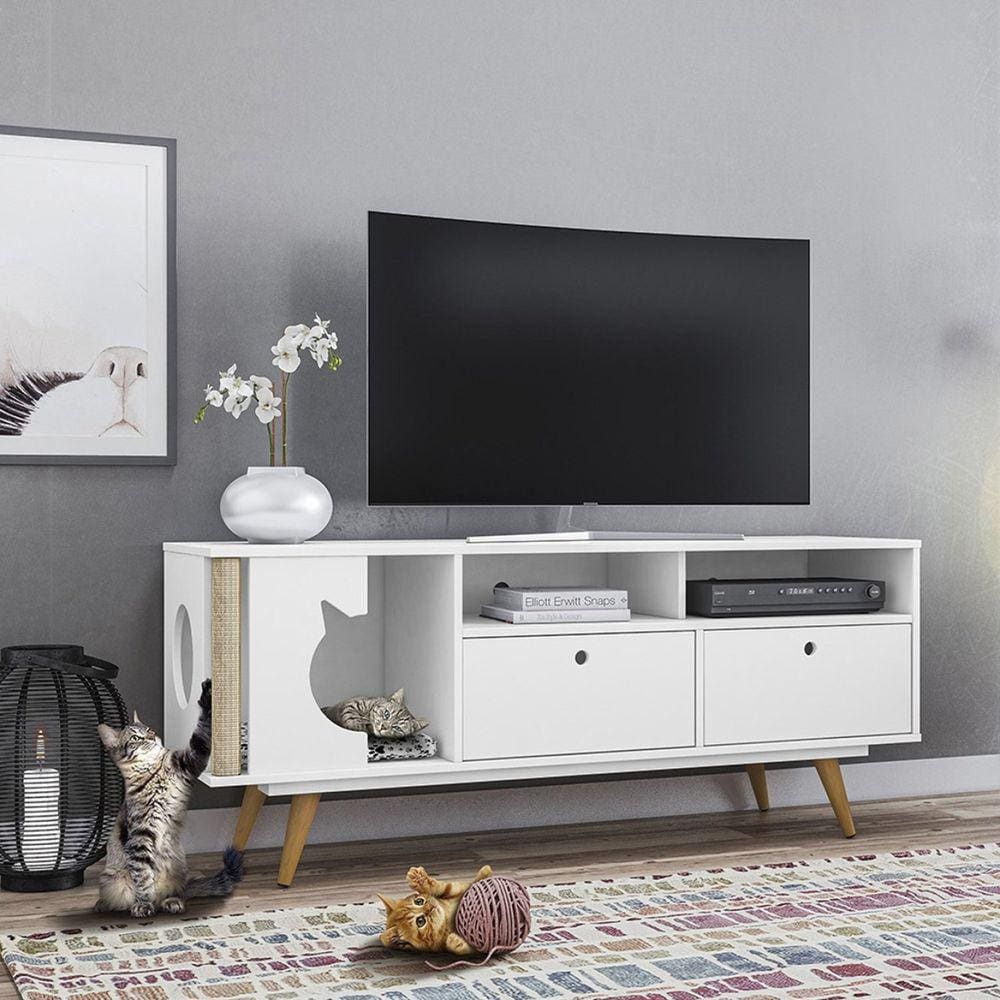 Rack retro branco vazado | Extra