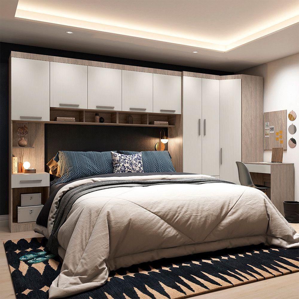 Guarda roupa casal com cama modulada | Extra
