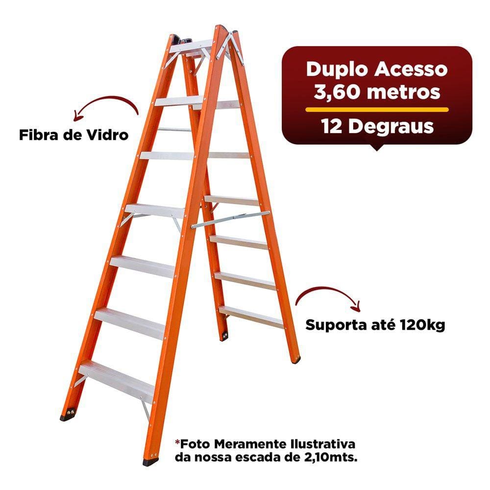 Escada fibra cogumelo 6 metros | Black Friday Extra