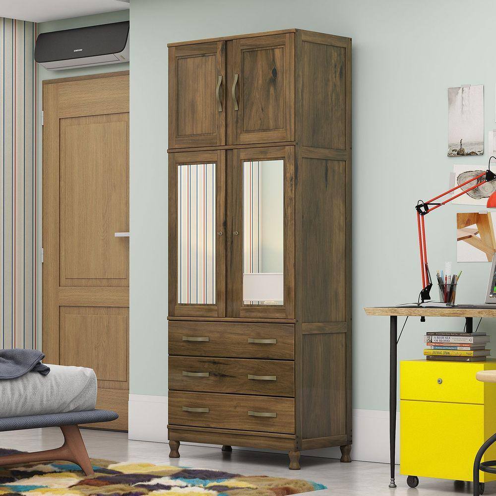 Guarda roupa solteiro com pes e montagem | Extra