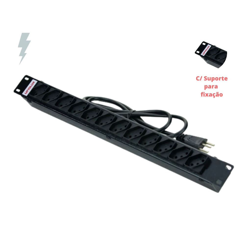 Filtro linha regua rack 08 tomadas | Extra