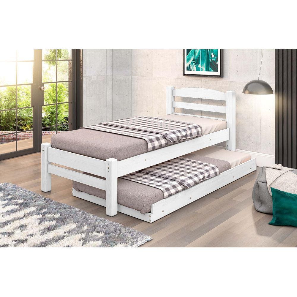 Sofa bicama com gaveta cor madeira | Black Friday Extra