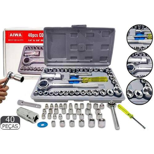 Kit Ferramentas Chave Catraca Maleta Jogo | Extra