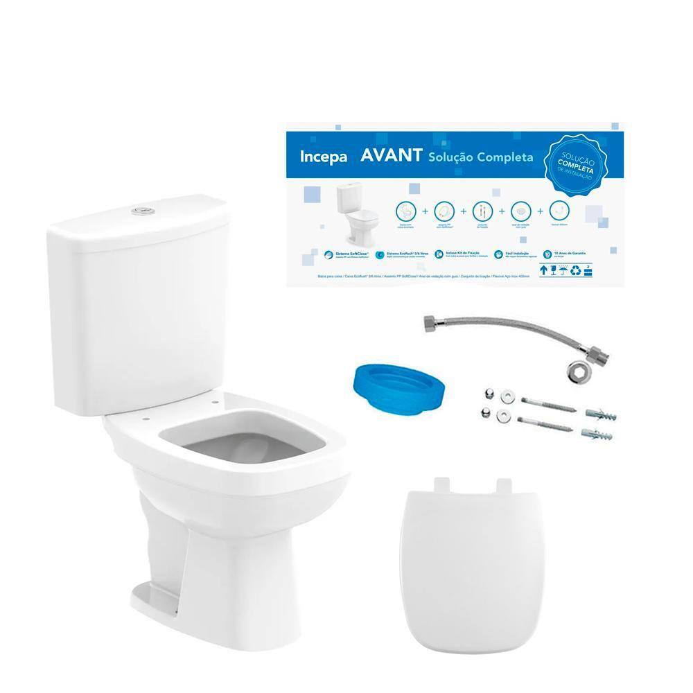 Bacia banheiro com caixa acoplada incepa | Extra