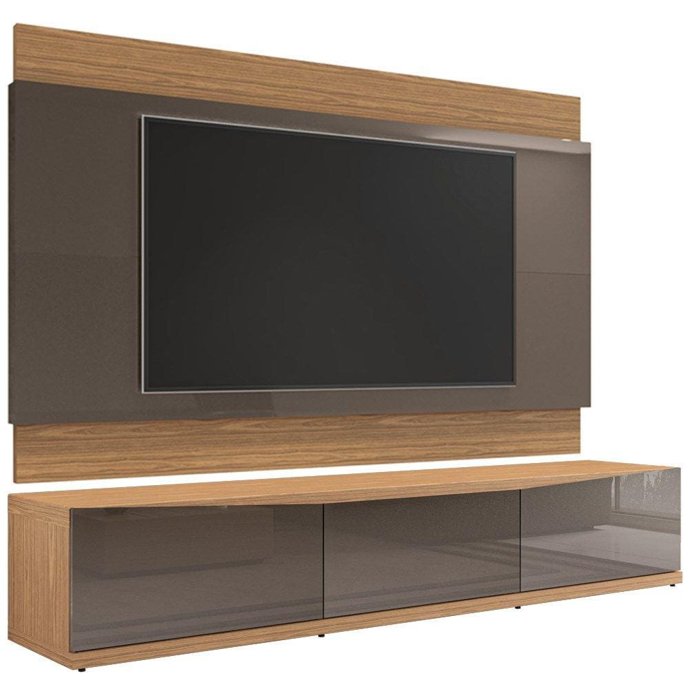 Rack com painel cinza perola | Extra