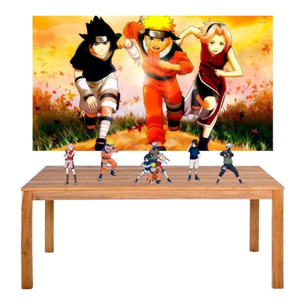 Kit festa naruto display painel 100x60cm | Extra