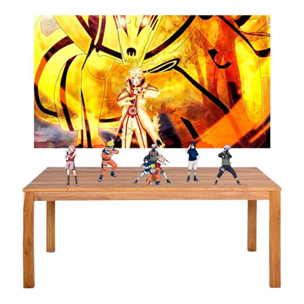 Kit festa naruto display painel 100x60cm | Extra
