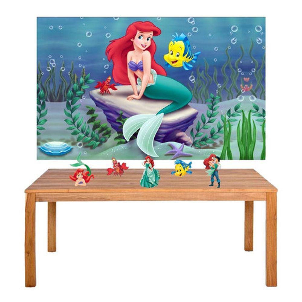 Kit festa painel sereia | Extra