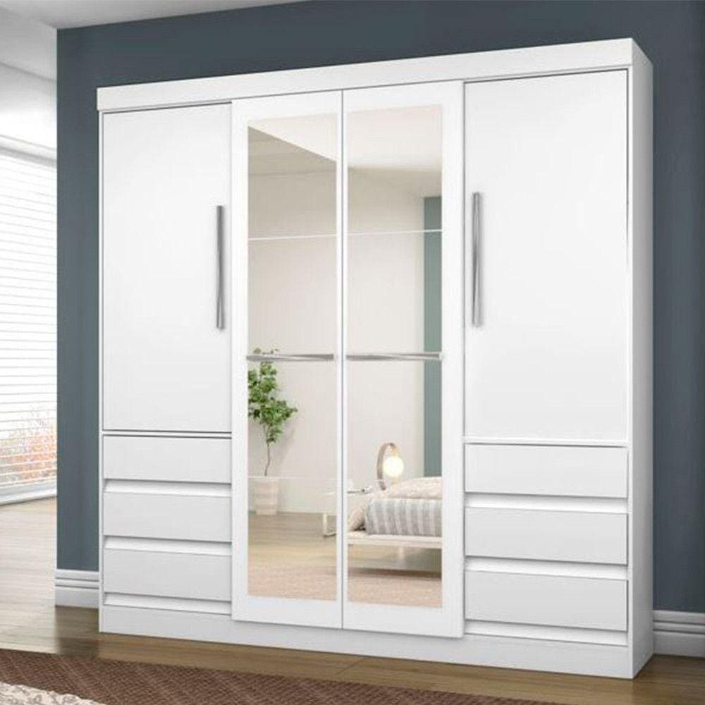 Guarda roupa casal com espelho e gaveta araplac | Extra