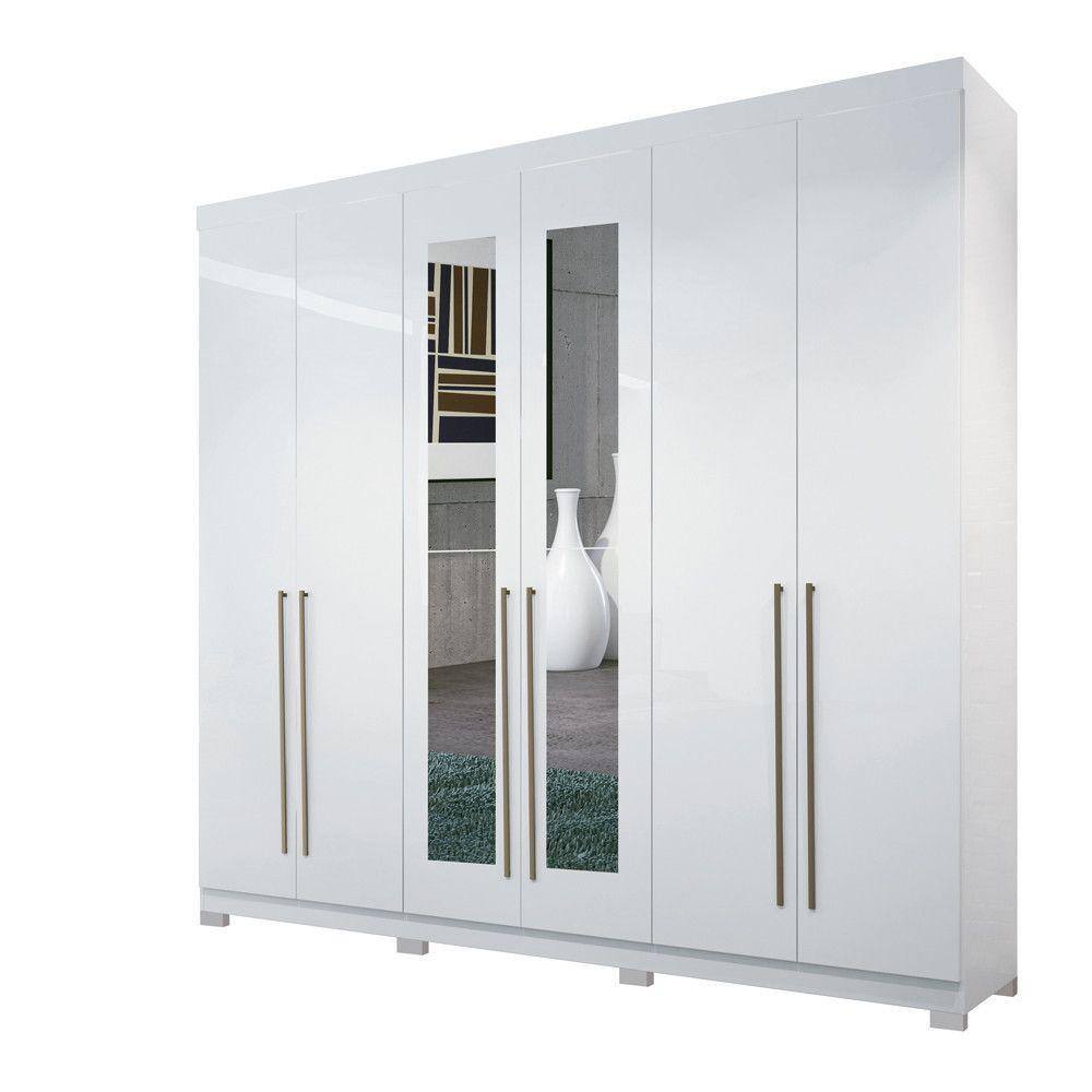 Guarda roupa casal com pes 6 porta | Extra