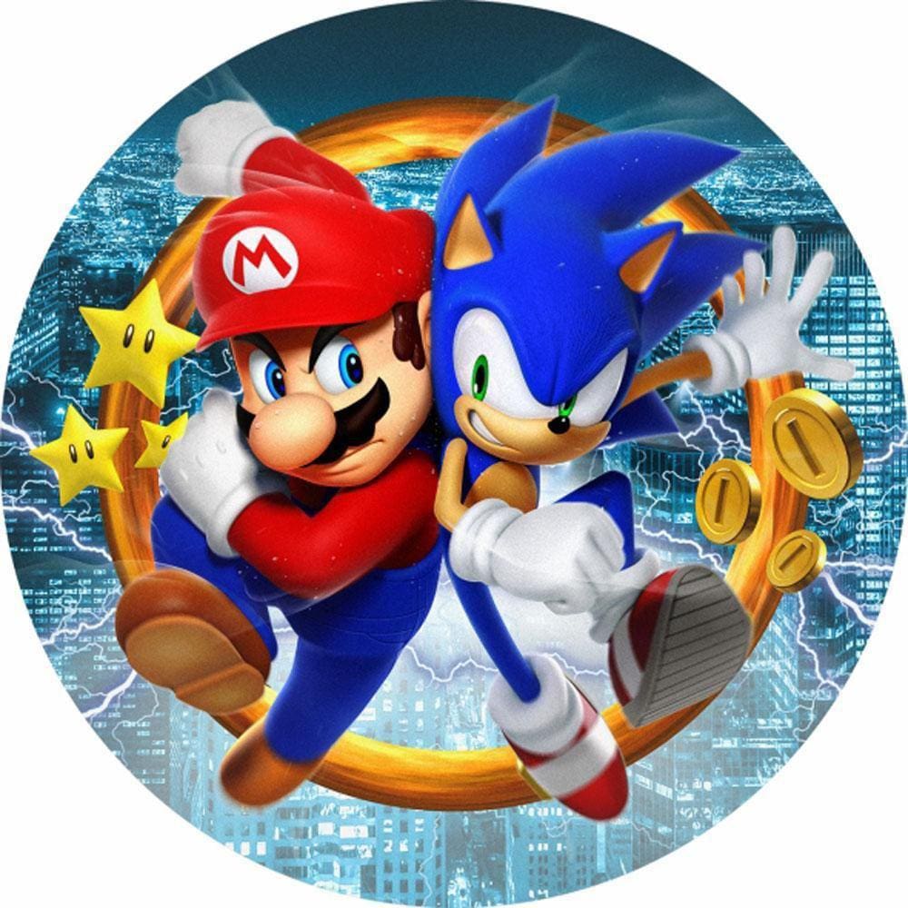 Painel redondo festa sonic | Extra