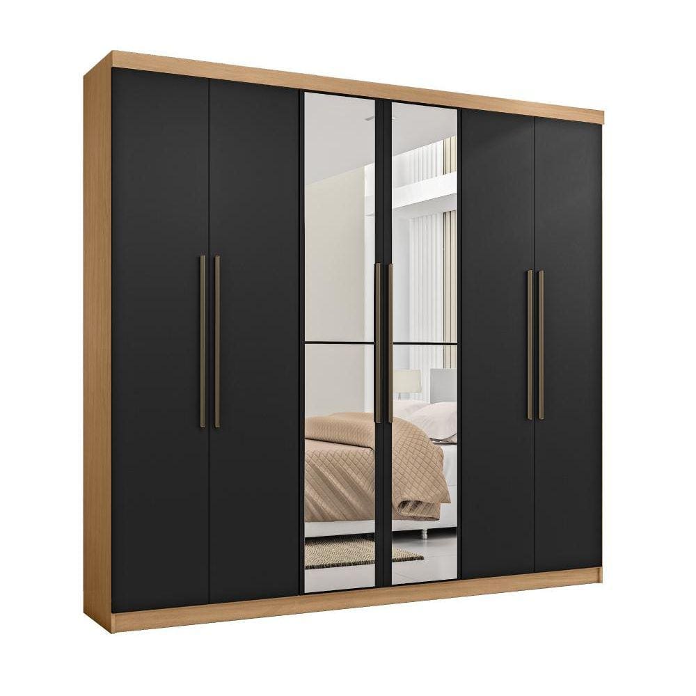 Guarda roupa casal com espelho preto ate 1000 | Extra