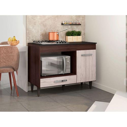 Balcão Para Cooktop 5 Bocas e Forno Microondas Carla | Extra