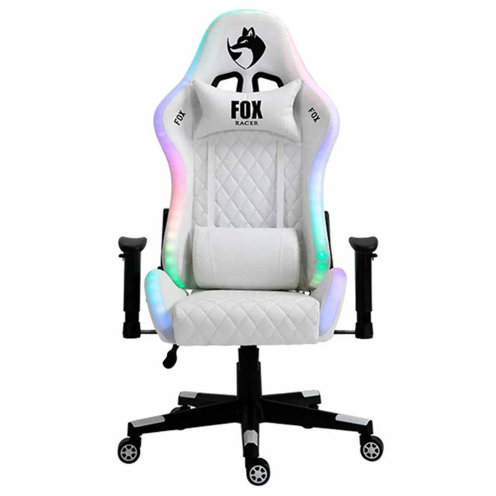 Cadeira gamer fox racer cross branca | Extra