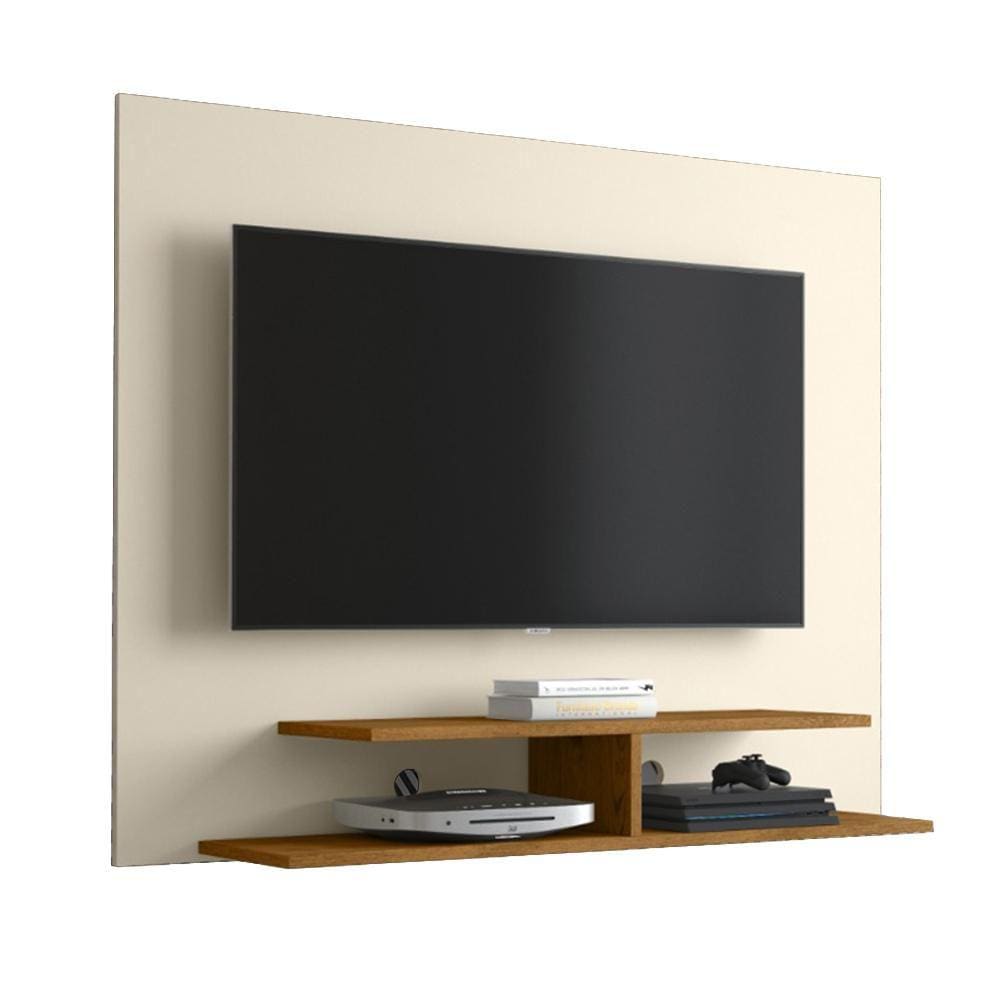 Painel tv pequeno com prateleira vidro | Extra