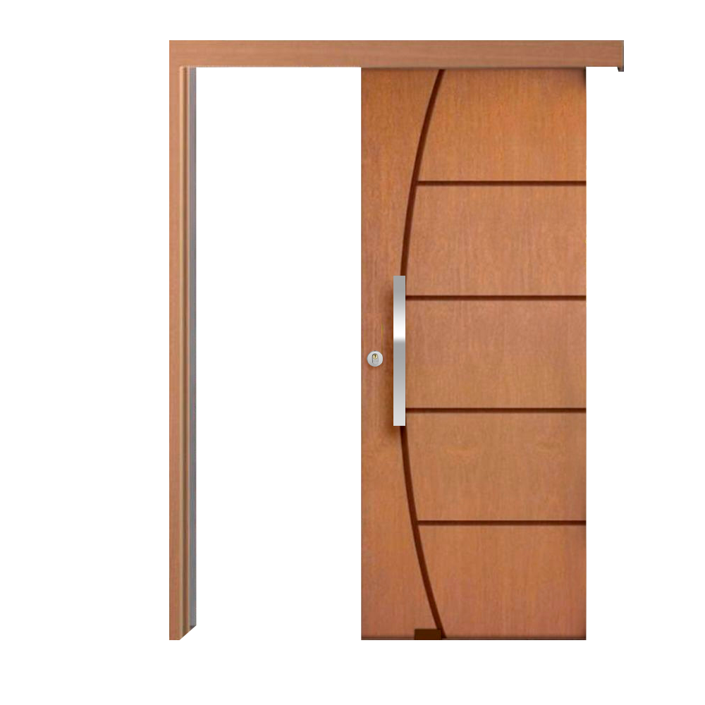 Porta madeira com portal e fechadura | Extra