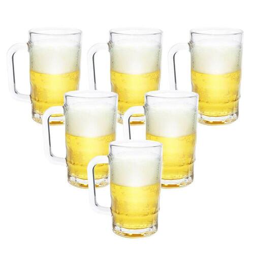 Kit 6 Canecas De Chopp Cerveja De Vidro Grosso | Extra