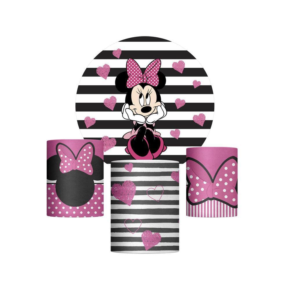 Painel redondo da minnie rosa | Extra