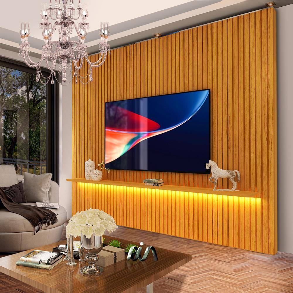 Painel home ripado com led | Extra