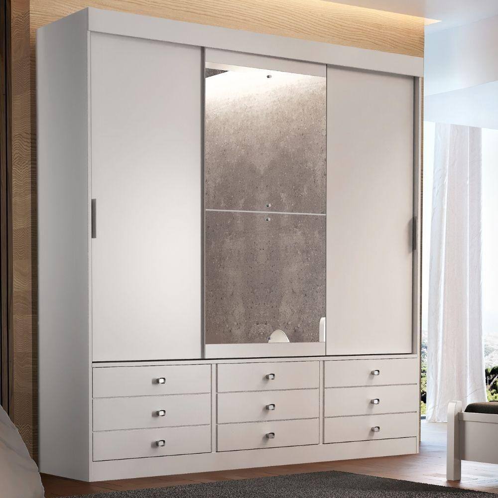Guarda roupa solteiro 100 mdf espelho | Extra
