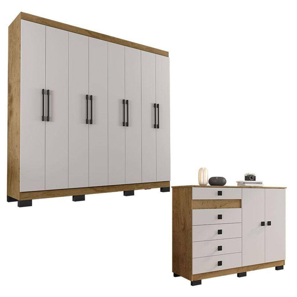 Guarda roupa casal com comoda sapateira | Extra