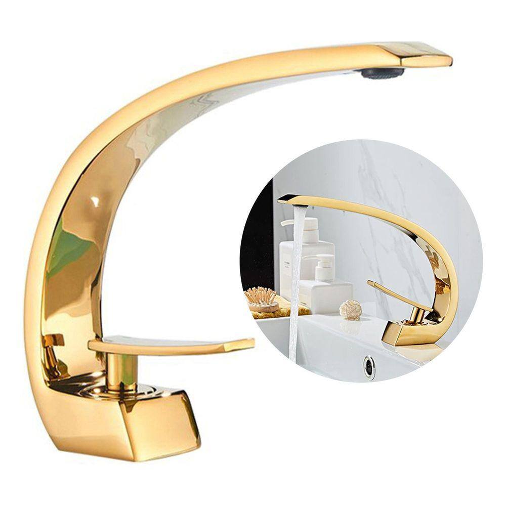 Torneira Misturador Monocomando Banheiro Dourado Extra