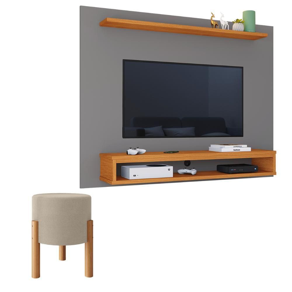 Estante sala painel ripado | Extra