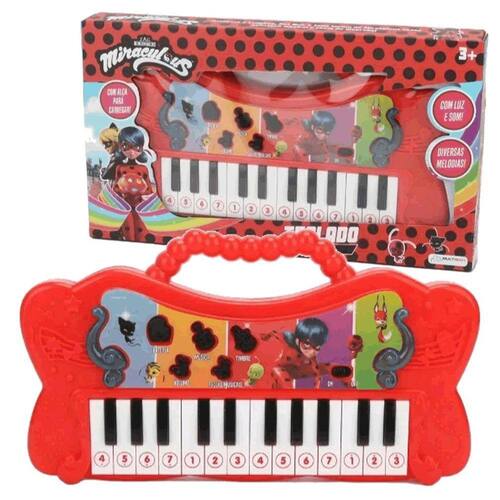 Teclado Musical Infantil Miraculous Ladybug Multikids | Extra
