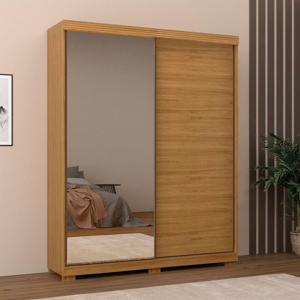 Guarda roupa solteiro porta correr espelho 100 mdf | Extra