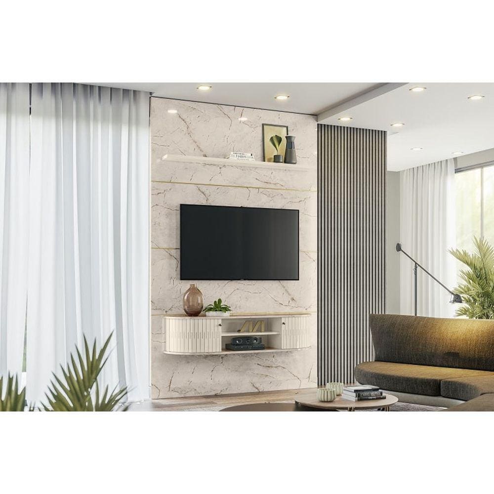 Rack com painel suspenso com brilho branco | Black Friday Extra