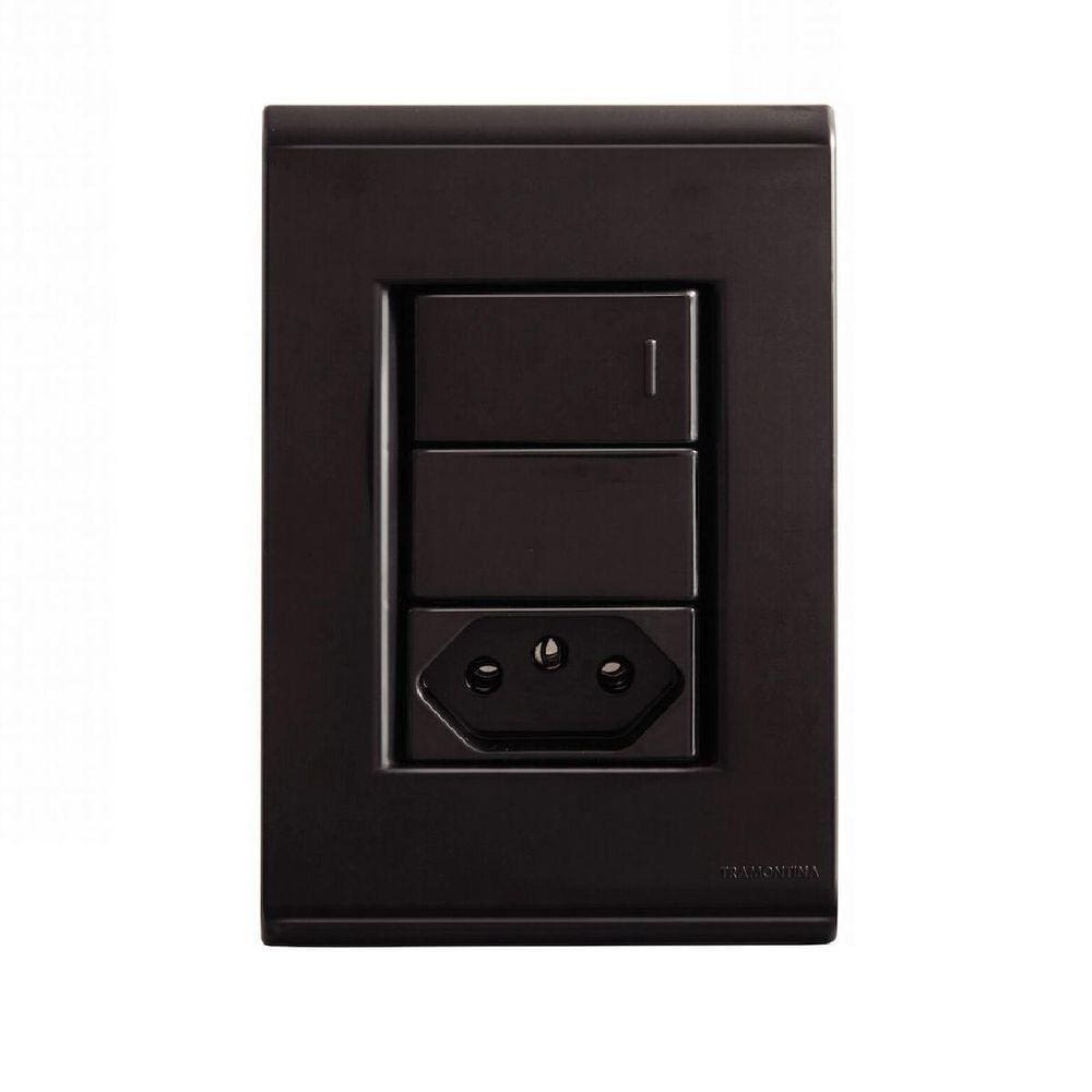 Conjunto 1 interruptor simples e 1 interruptor paralelo e 1 tomada 2p t ... Conjunto 1 interruptor simples e 1 interruptor paralelo e 1 tomada 2p t ...