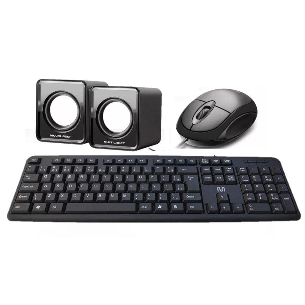 Kit teclado mouse e caixa som sem fio | Extra