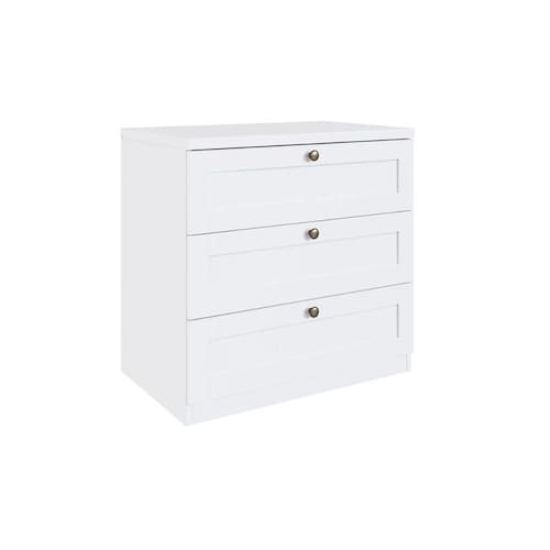 Cômoda Casal Infinity 3 Gavetas Branco - Genialflex | Extra