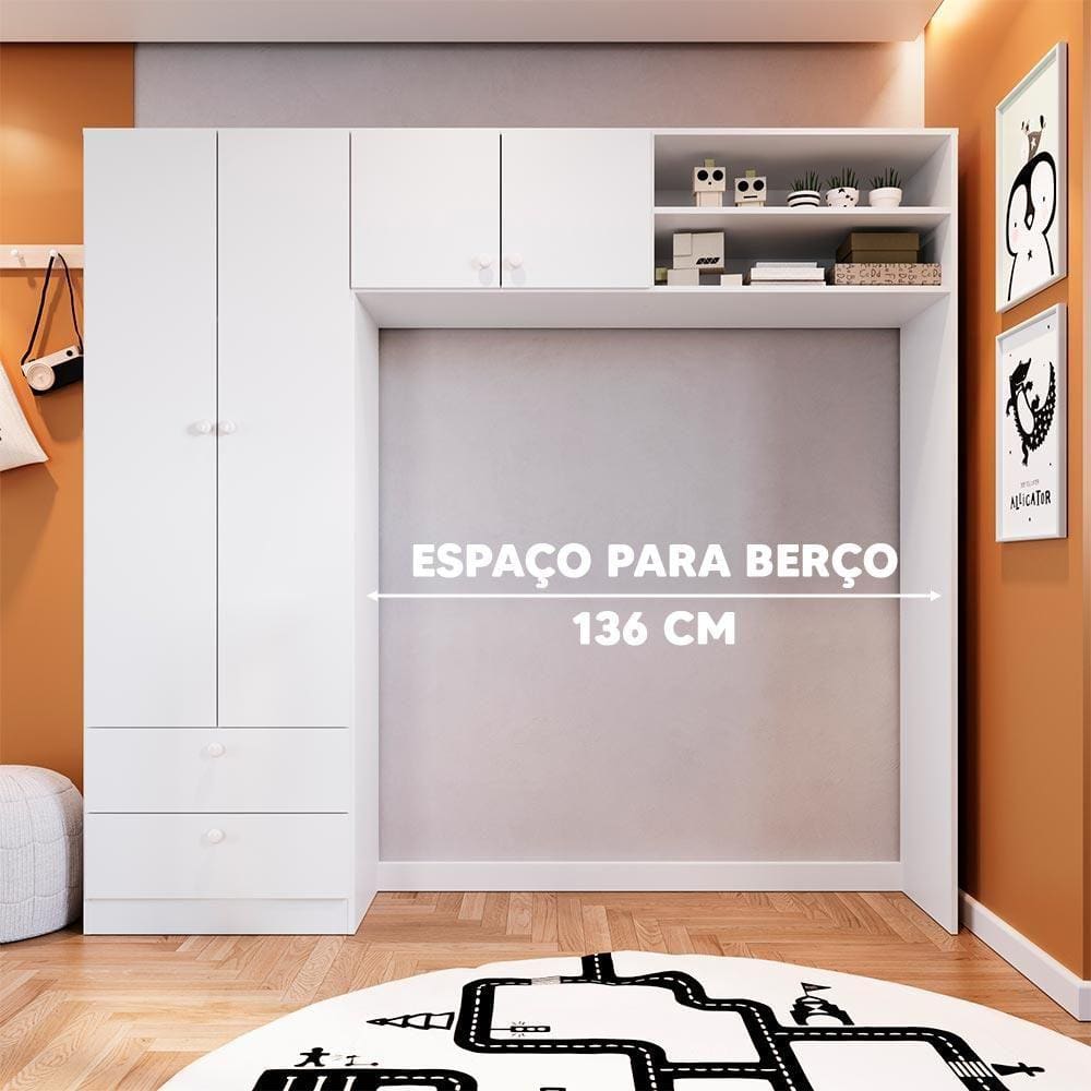 Guarda roupa com espaco escrivaninha o meio | Extra