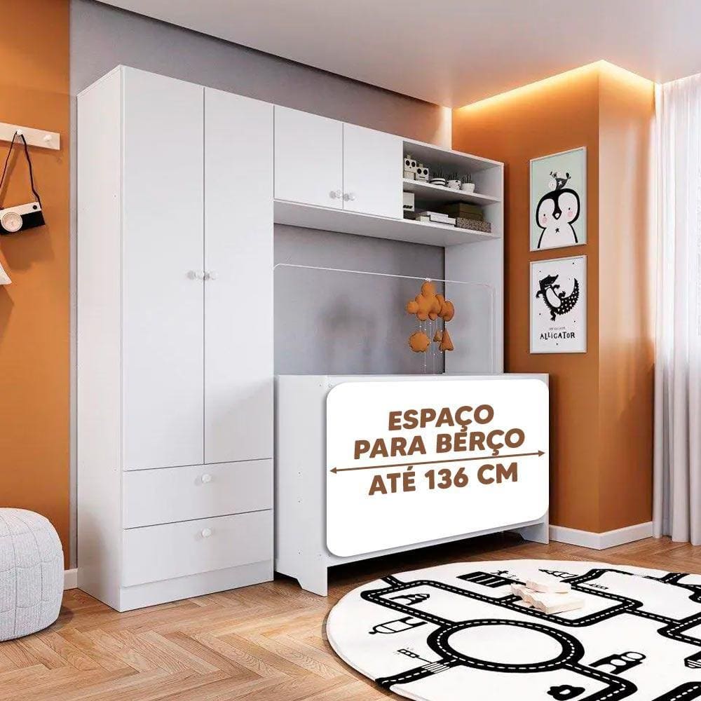 Guarda roupa com espaco escrivaninha o meio | Extra