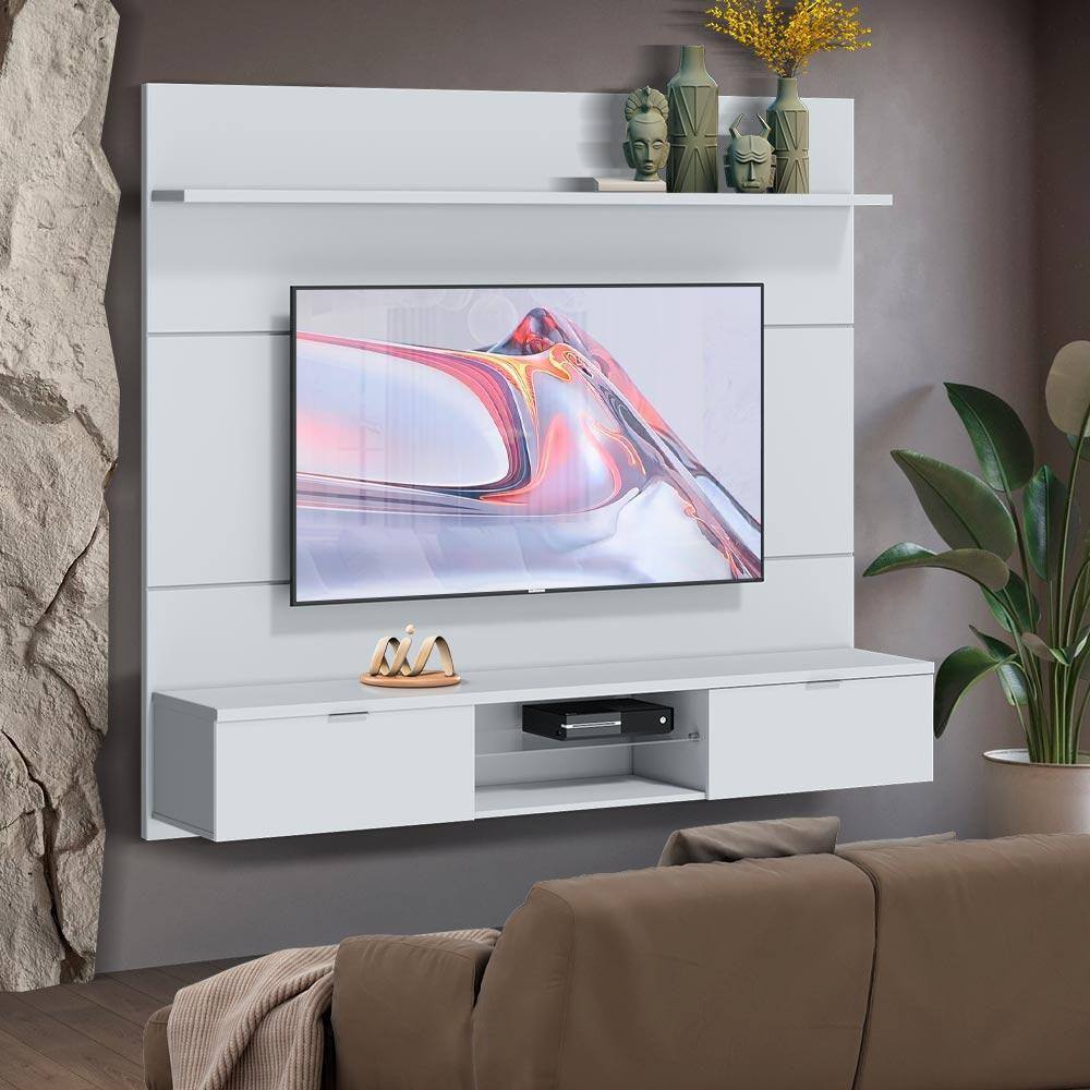 Painel suspenso branco com gavetas | Extra