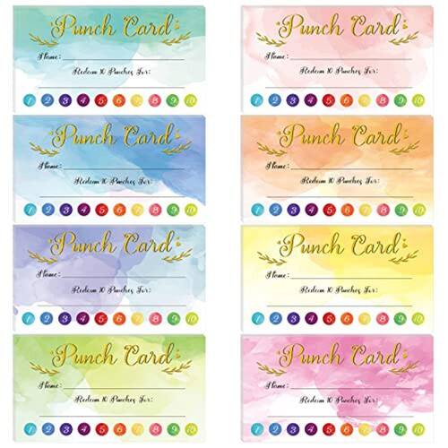 Cartões Reward Punch Cards Fumete Watercolor | Extra