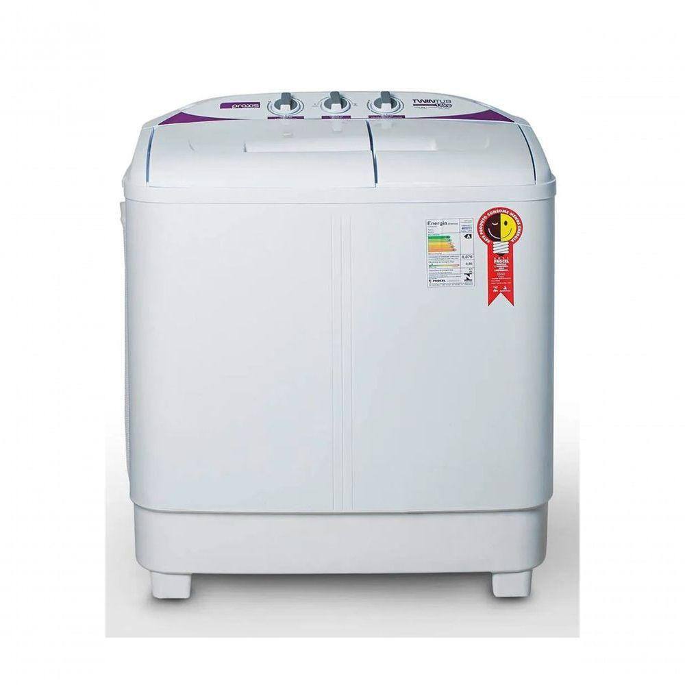 Maquina de Lavar Praxis 10Kg Twin Tub 2 em 1 Lava e Centrifuga | Extra
