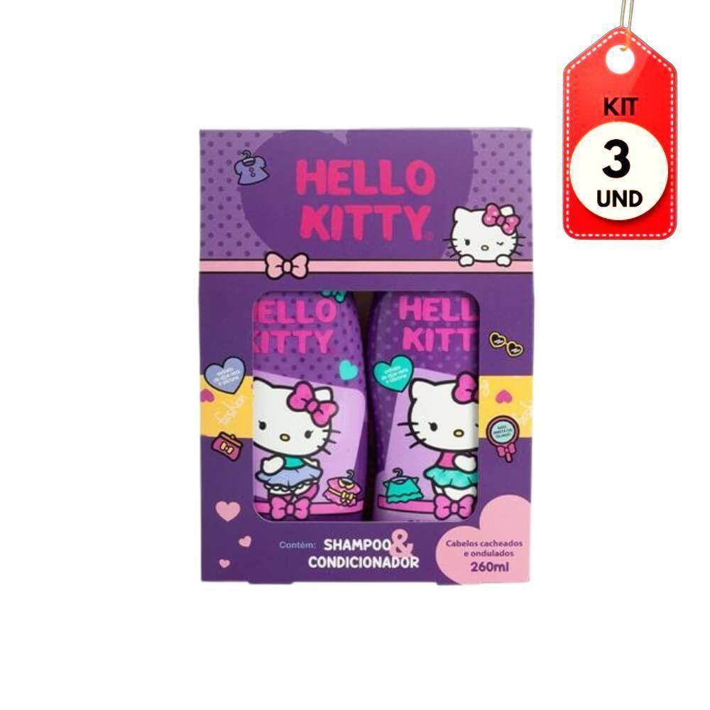 Kit C/03 Hello Kitty Cacheados E Ondulados | Extra