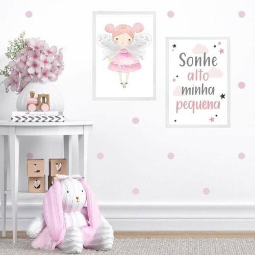 Kit 2 Quadros Infantis Fadinha- Sonhe Alto | Extra