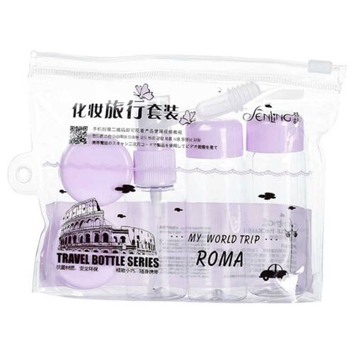 Kit Frascos De Viagem Lilas Pequeno Necessaire | Extra