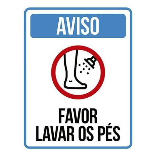 Placa Sinalização Aviso Favor Lavar Os | Extra